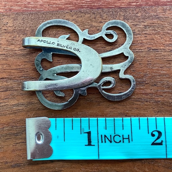 Apollo Silver Co | Jewelry | Antique Silverplate K Monogram Money Clip ...